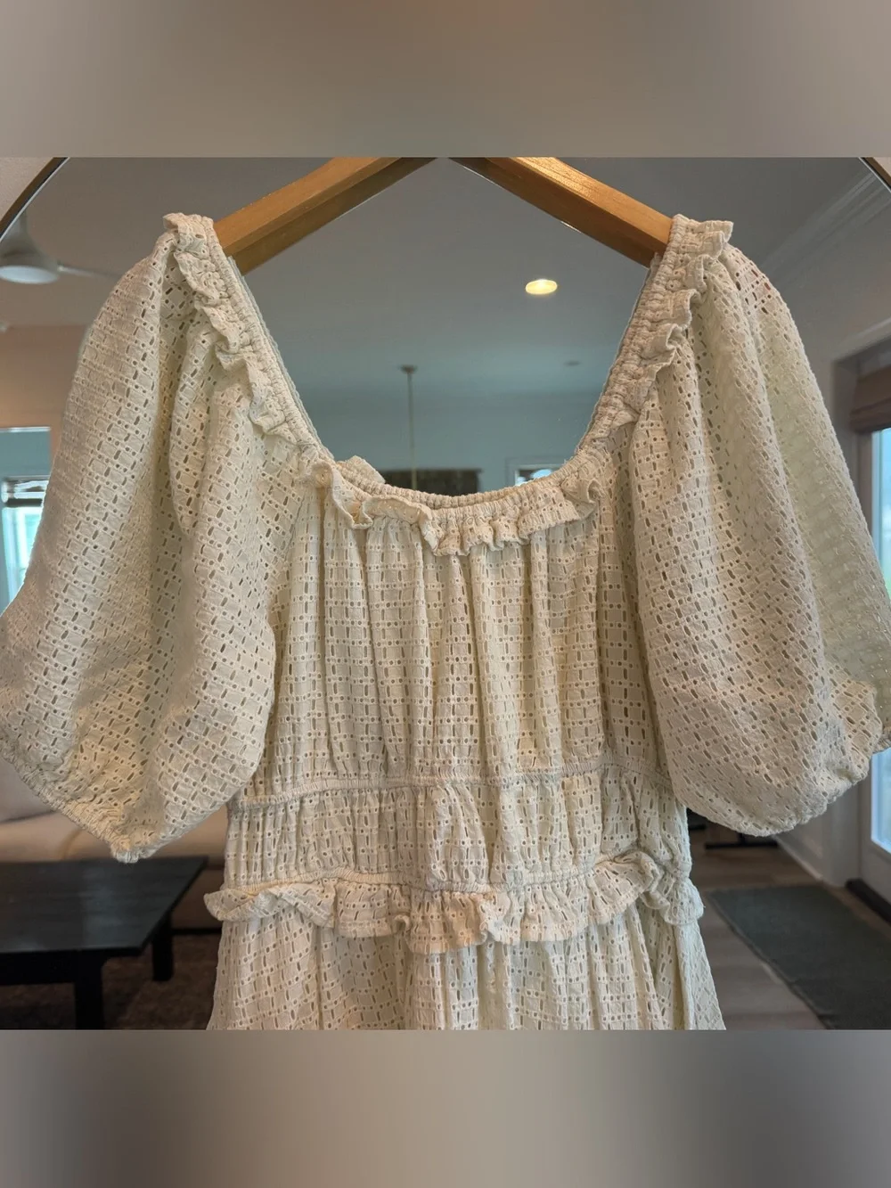 Rylee + Cru | Dresses | Rylee Cru Cream Eyelet Tenley Puffsleeve Maxi ...